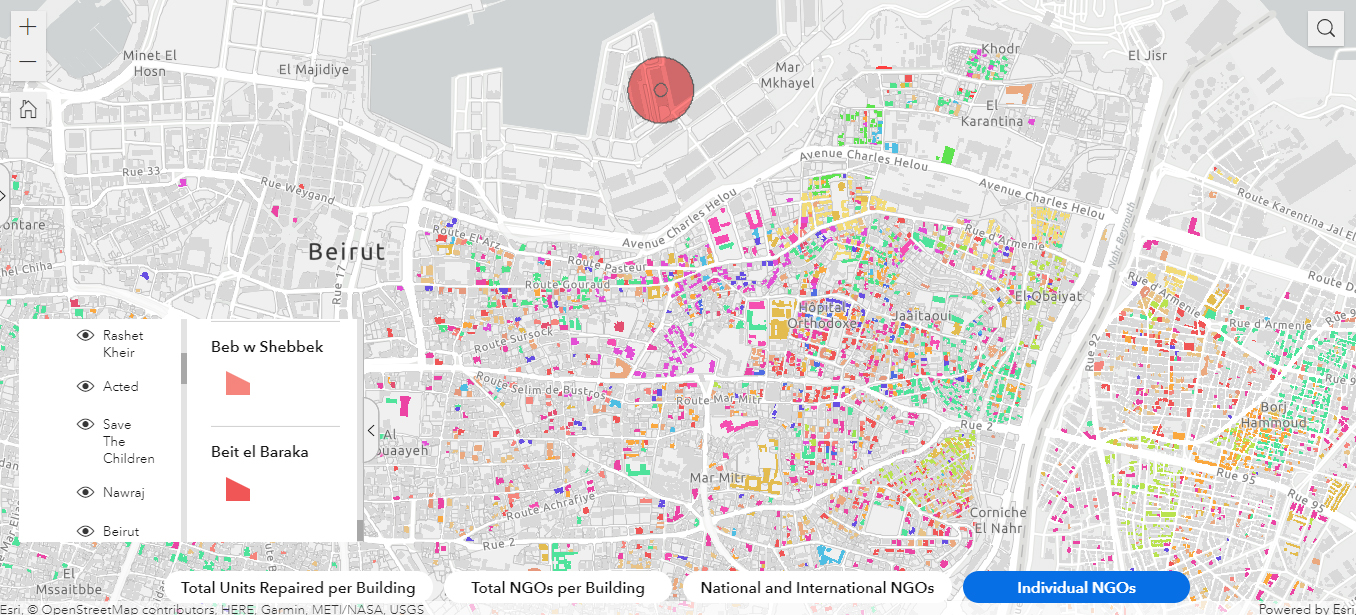 Beirut Urban Lab - Mapping NGOs Repairs
