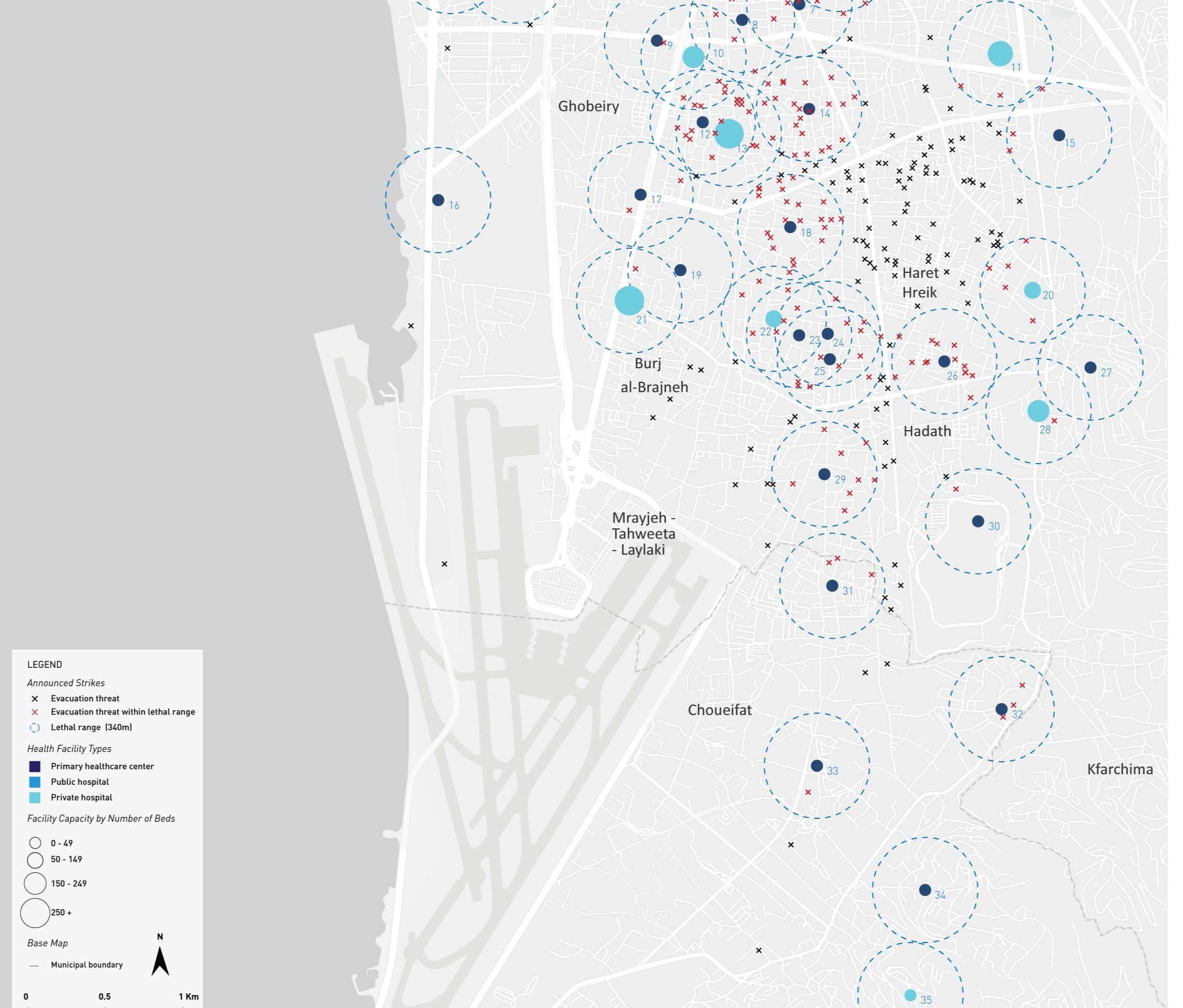 Beirut Urban Lab - Strikes and Vital Sites in Dahiya: Health and ...